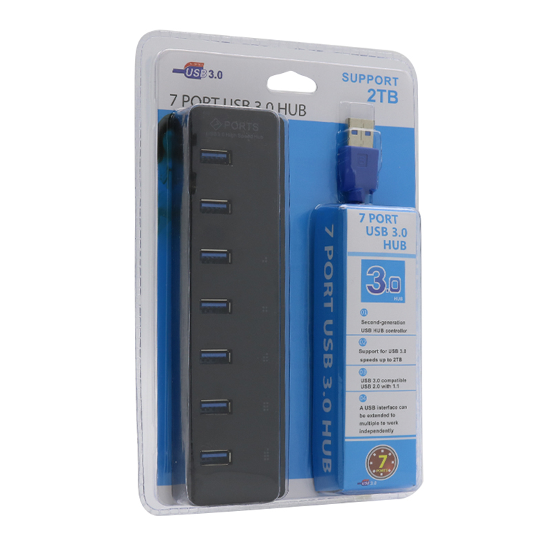 Hub USB 3.0 sa 7 portova 1817 crni - Mob-Shop