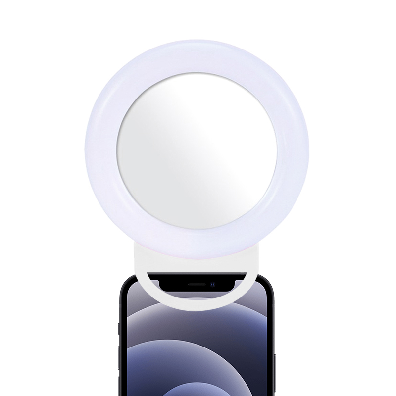 Selfie ring light portable A4s RGB sa ogledalom beli - Mob-Shop