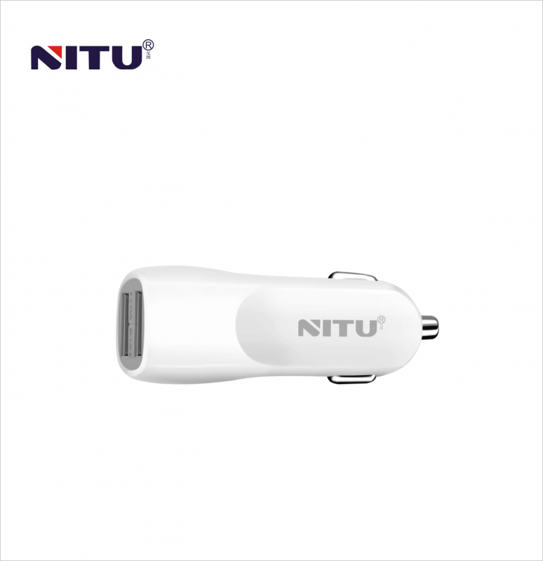 Auto punjac Nitu NT-CC12 USB 5V 2A sa iPhone lightning kablom beli - Mob-Shop