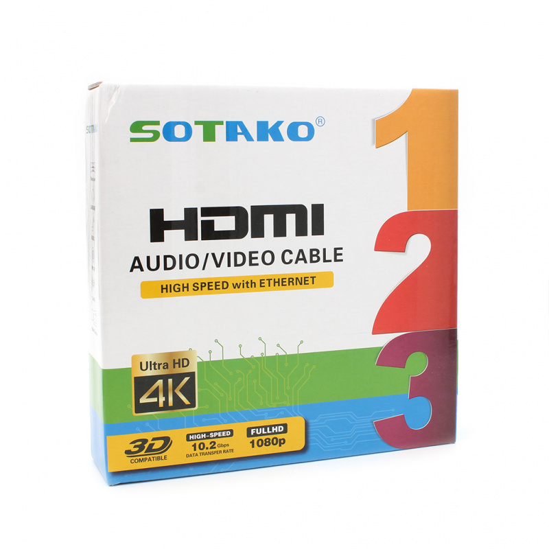 Kabal HDMI na HDMI SOTAKO 4K 3m - Mob-Shop