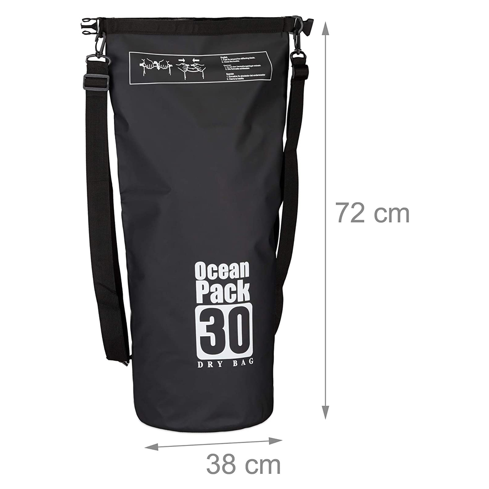 Vodootporna suva torba EL 30L crna - Mob-Shop