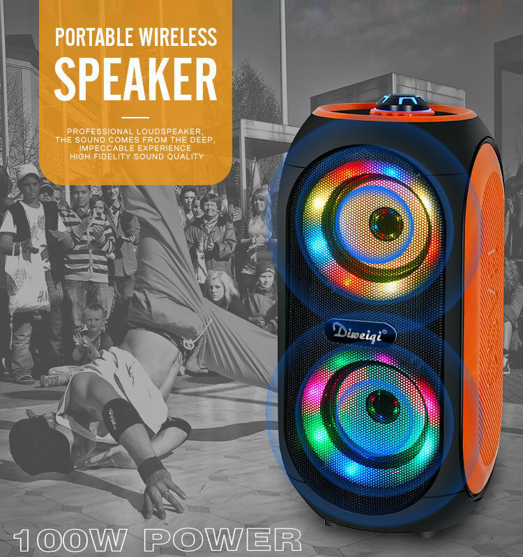 Bluetooth zvucnik P101 2x4" crveno crni - Mob-Shop