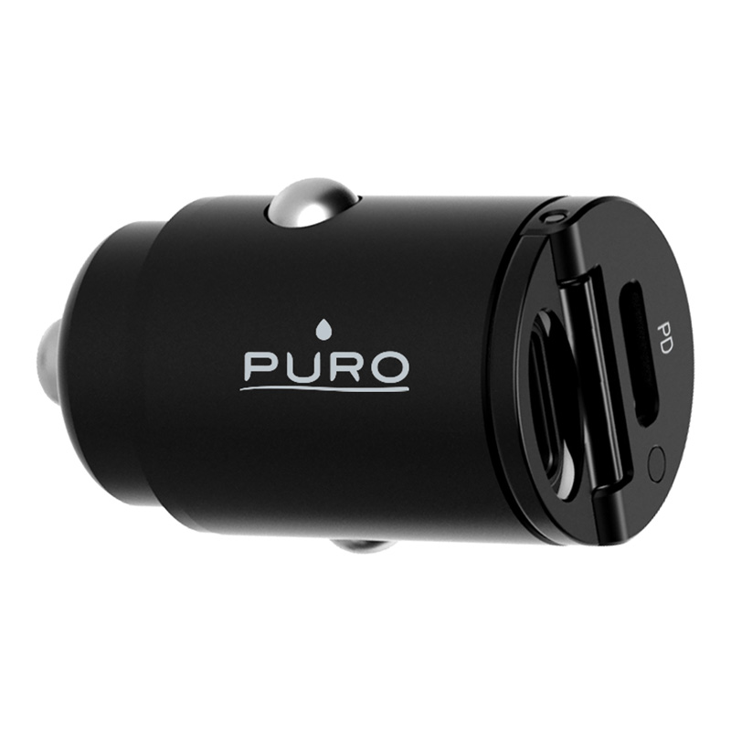 Auto Punjac Puro Mini Fast Charger 1USB-C+1USB-C 30W - Mob-Shop
