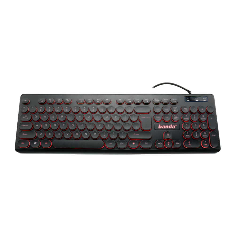 Tastatura gejmerska zicna crna V5 Slim BANDA - Mob-Shop