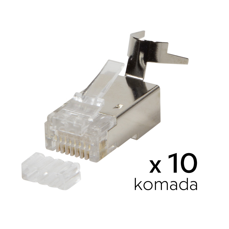 Konektor RJ45 metal CAT 7 10 kom - Mob-Shop