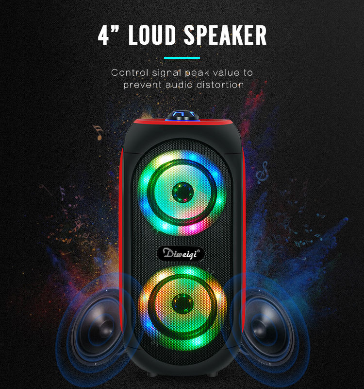 Bluetooth zvucnik P101 2x4" narandzasto crni - Mob-Shop