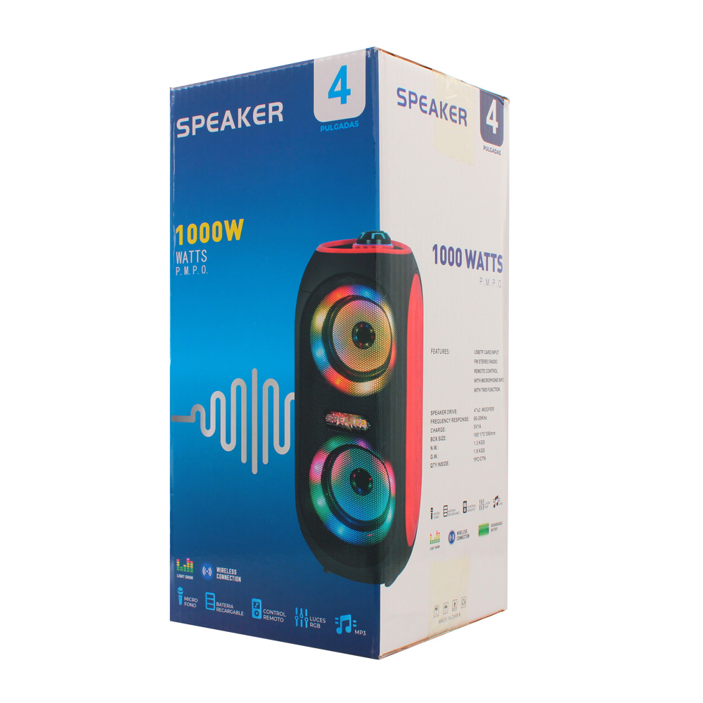 Bluetooth zvucnik P101 2x4" narandzasto crni - Mob-Shop