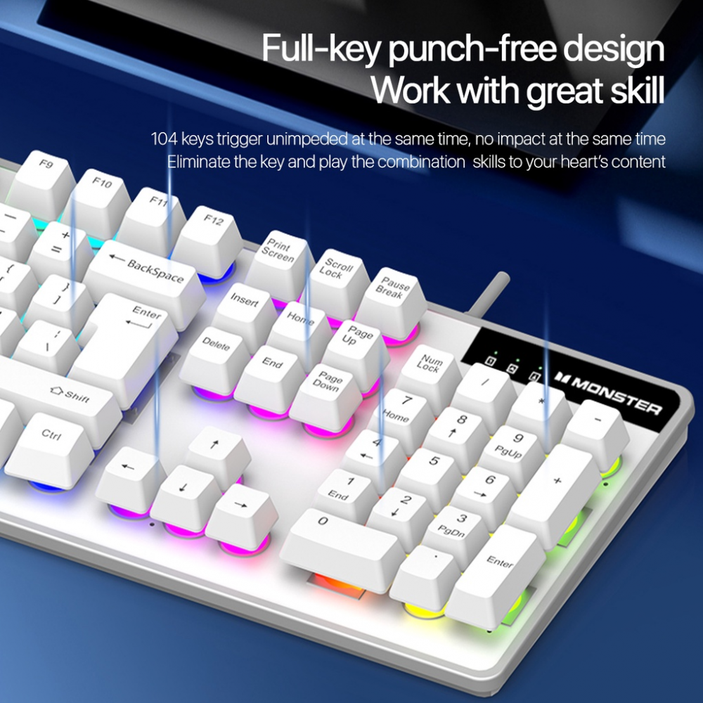 Combo mis i tastatura Monster KM1-PRO crni - Mob-Shop