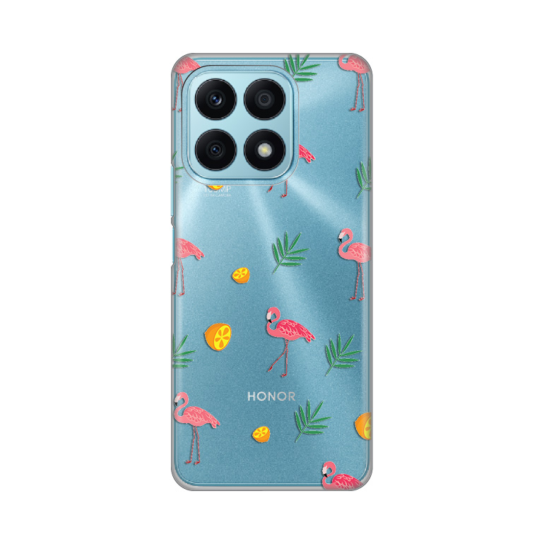 Maska(futrola) Silikonska Print Skin za Honor X8a Flamingo - Mob-Shop