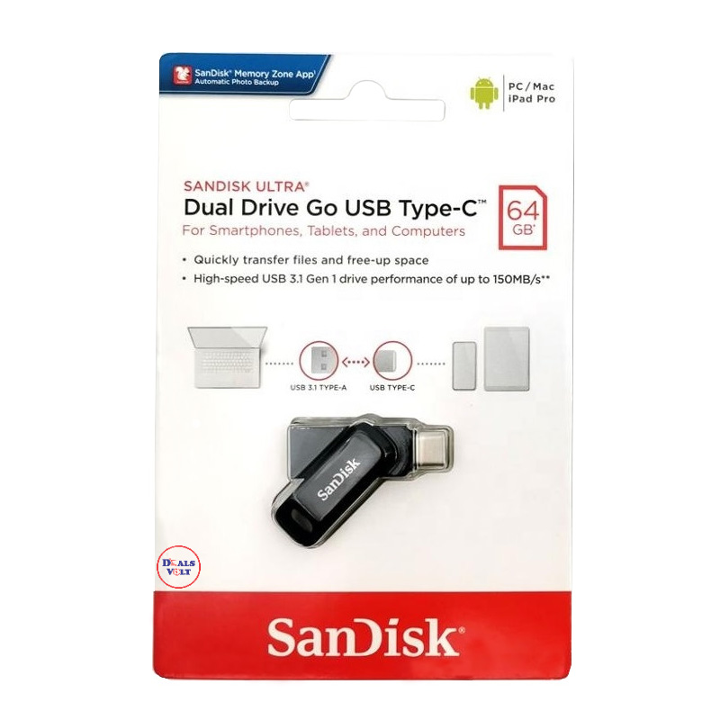 USB Flash memorija SanDisk Dual Drive Go Ultra 64GB Type C - Mob-Shop