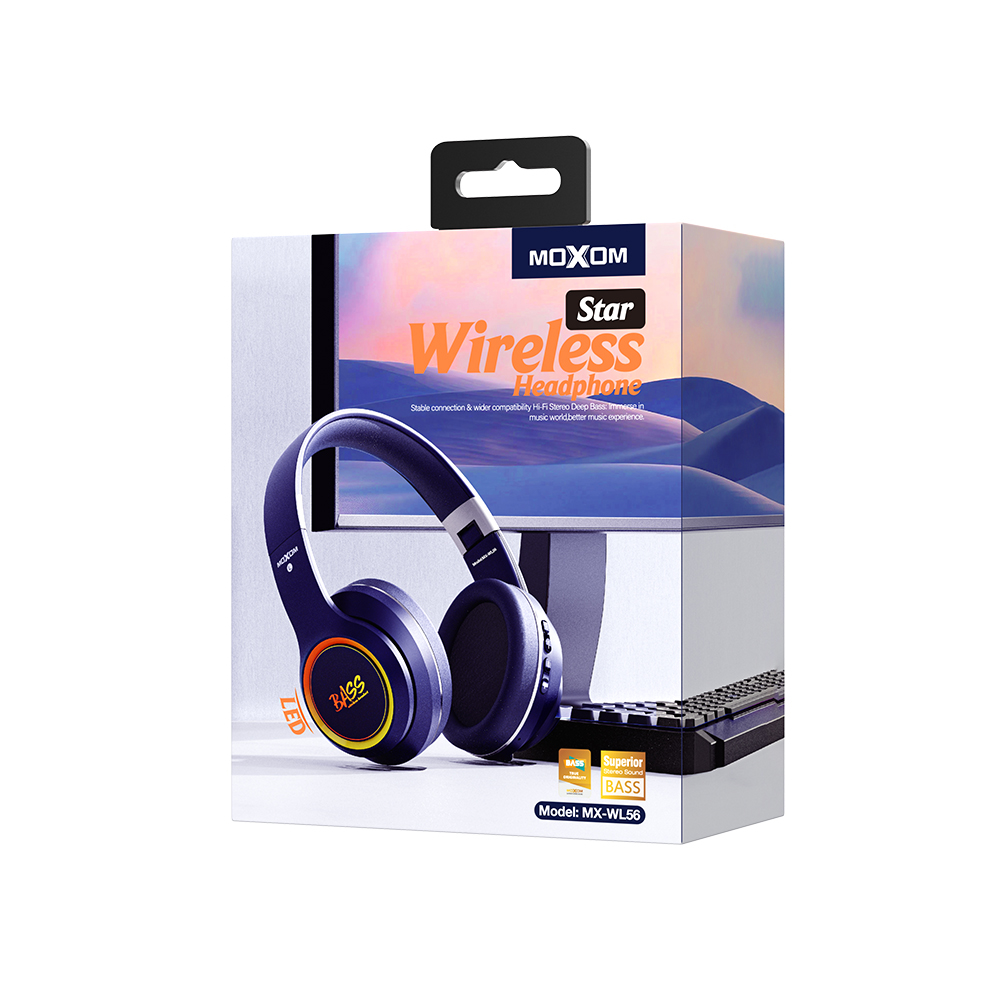 Slusalice Bluetooth Moxom MX-WL56 plave - Mob-Shop