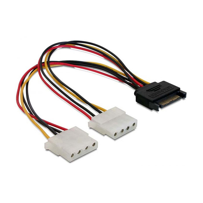 Adapter power SATA na 2x MOLEX - Mob-Shop
