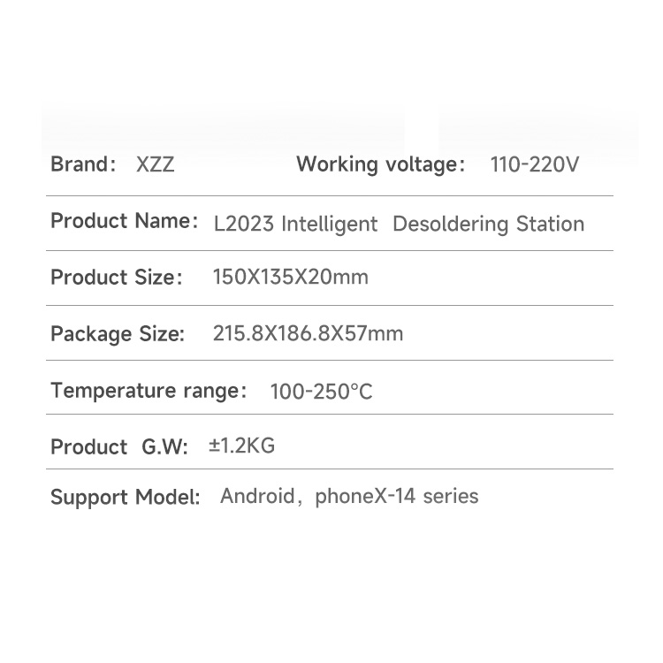 XZZ L2023 stanica za grejanje ploce za iPhone X-14Pro Max - Mob-Shop