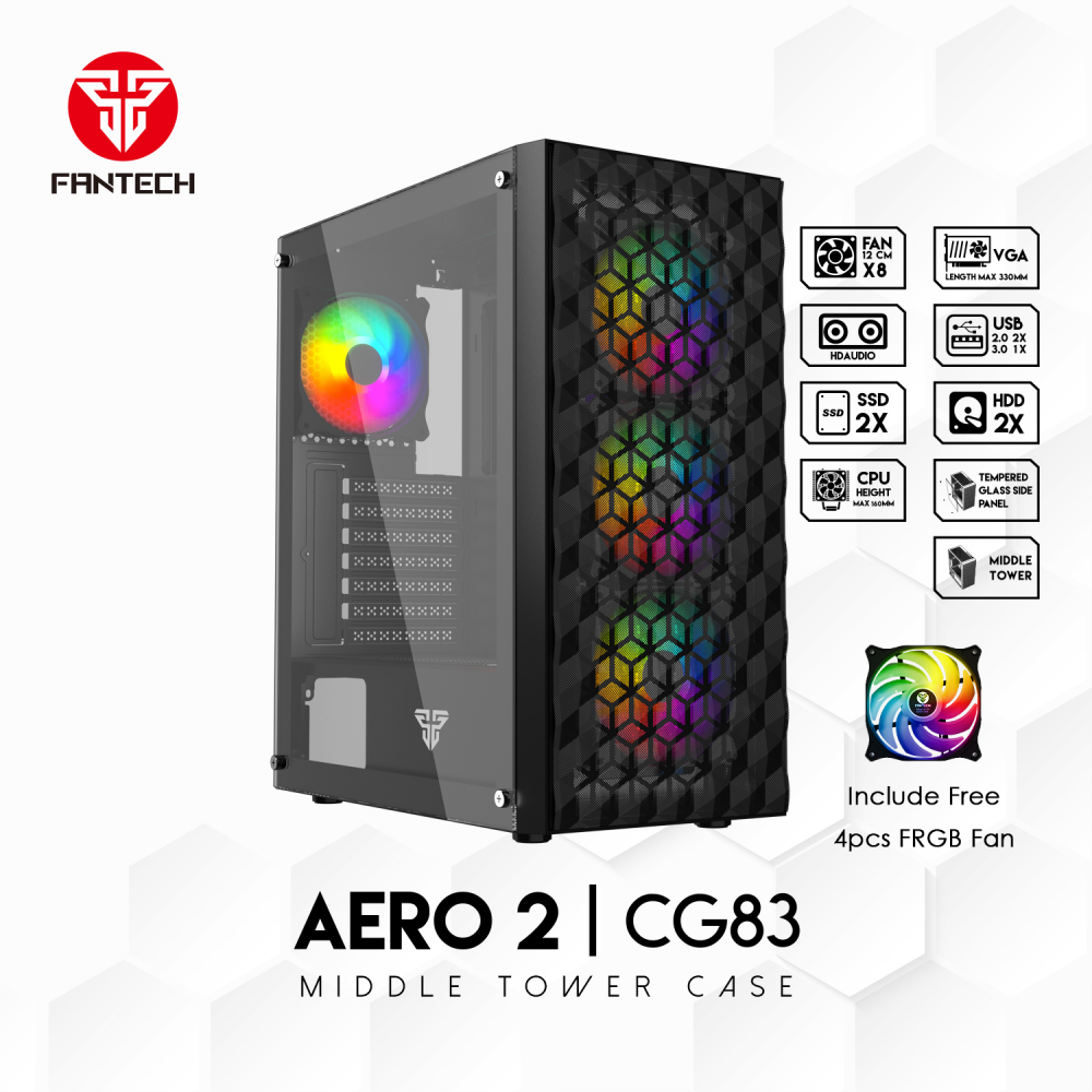 Kuciste Gaming Fantech CG83 Aero 2 crno - Mob-Shop