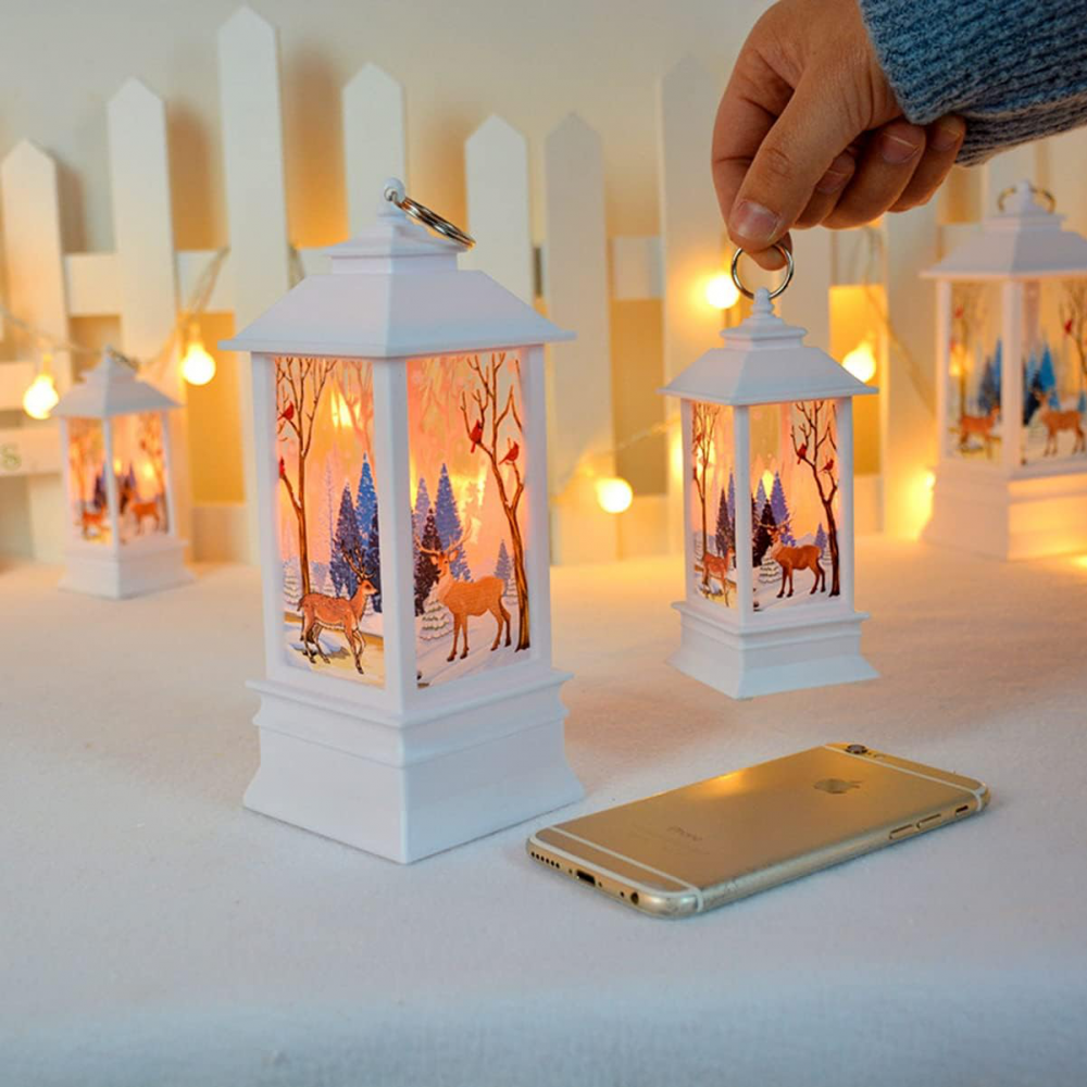 Novogodisnji ukras Fenjer mali beli - Mob-Shop