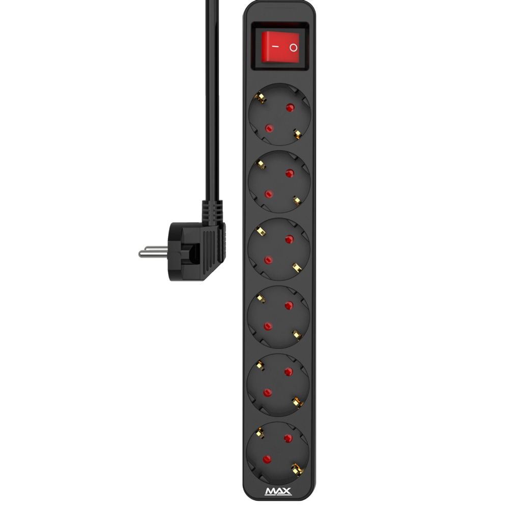 Produzni kabl sa prenaponskom zastitom/prekidac/indikator 6 uticnice 1 ...