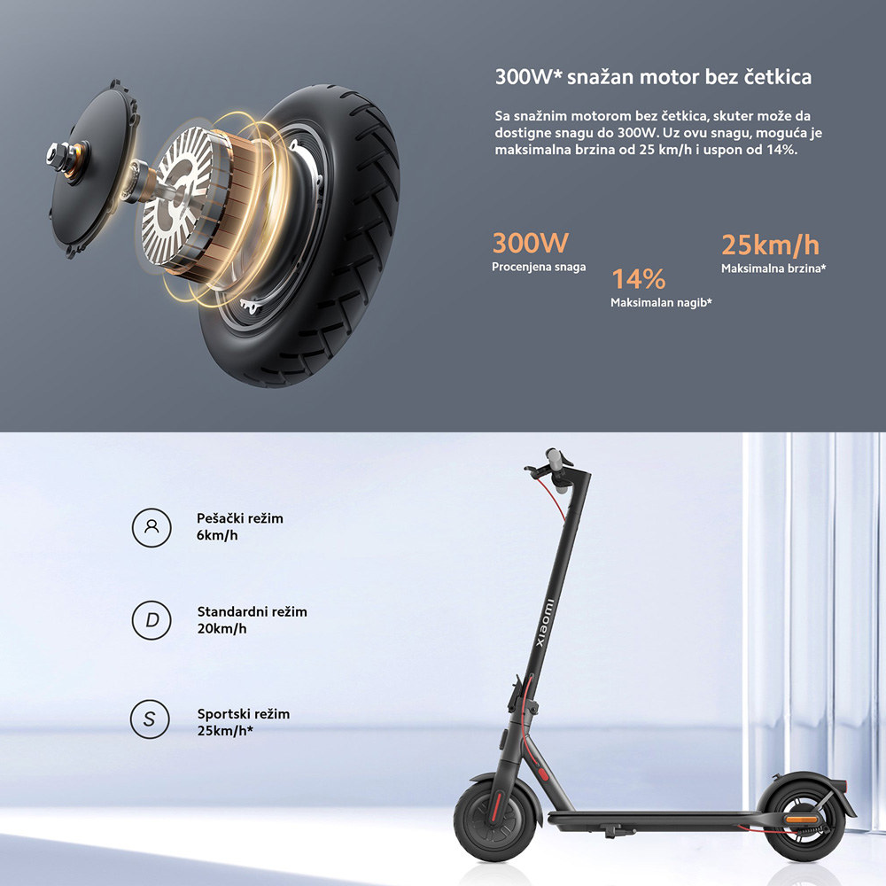 Elektricni trotinet Xiaomi Mi 4 lite crni - Mob-Shop