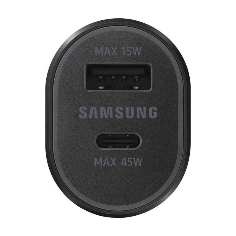 Samsung auto punjac Type C 45W+ USB A 15W crni sa kablom Type-C crni ...