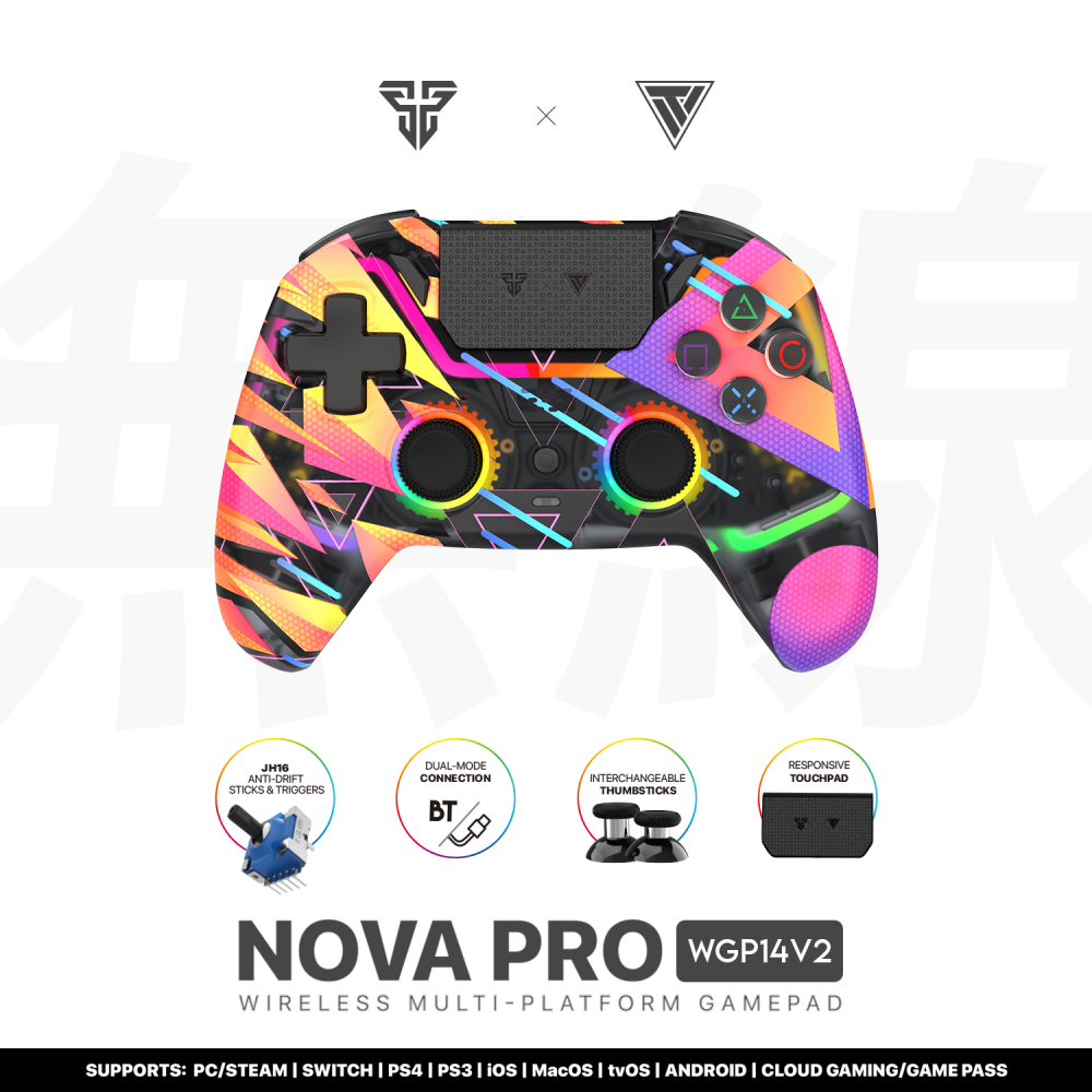 Joypad wireless Fantech WGP14V2 NOVA PRO multiplatform Rainbow - Mob-Shop