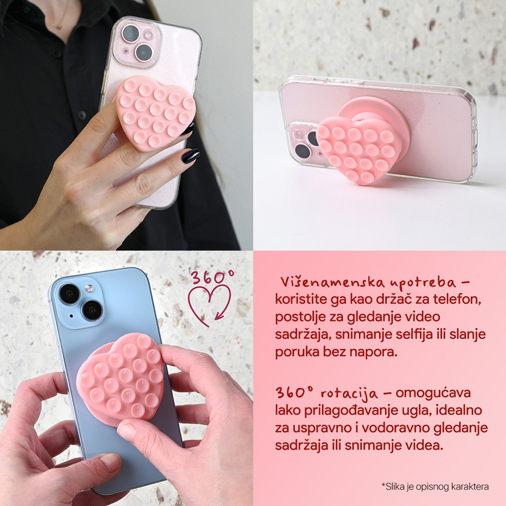 Stiker za mobilni telefon Magnetic Flower crni - Mob-Shop