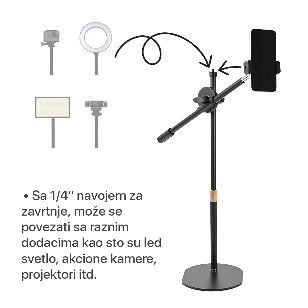 Drzac za mobilni telefon 360 crni - Mob-Shop