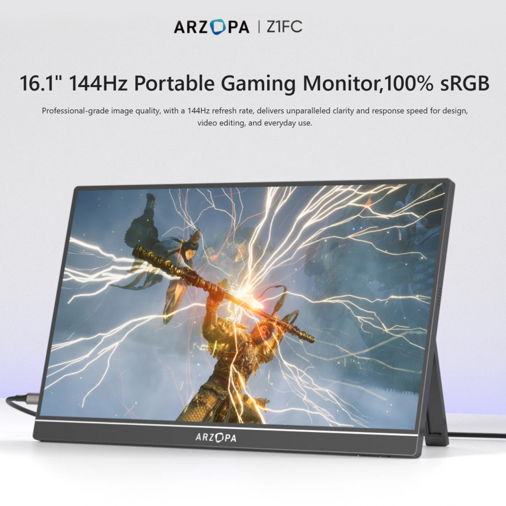 Eksterni prenosni monitor 16,1'' Z1FC Grey FHD 144hz - Mob-Shop