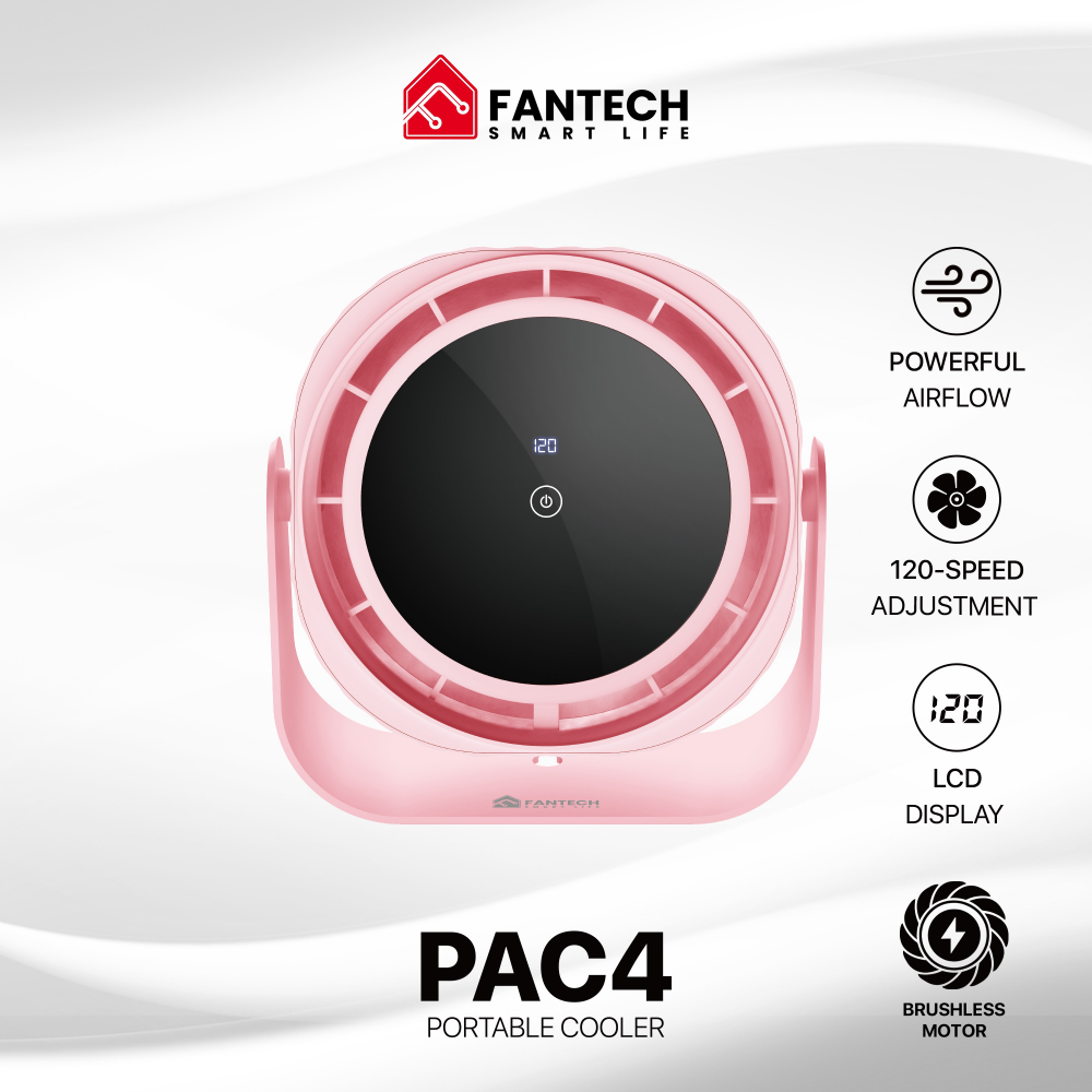 Prenosni ventilator Fantech PAC4 pink - Mob-Shop