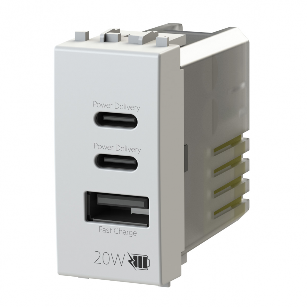 Uticnica USB CCA 20W Vimar Arke bela 4BUSB20WCCA.V19B - Mob-Shop