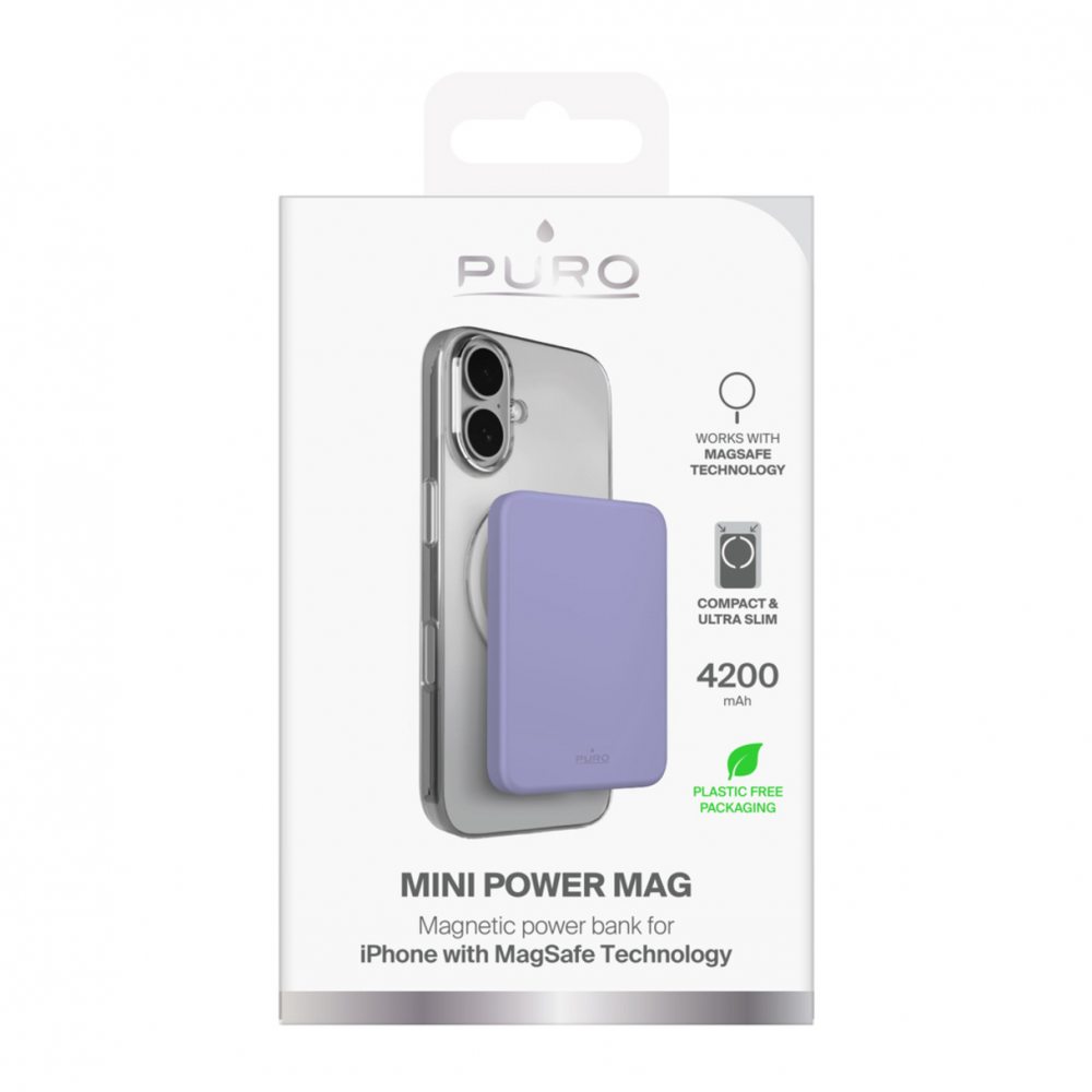 Power bank prenosiva baterija PURO Magsafe 4200mAh pink - Mob-Shop