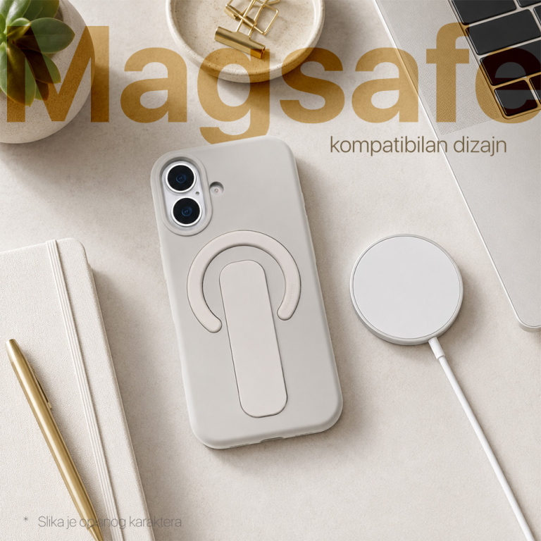Maska Magsafe Premium za iPhone 17 Pro Max 6.9 krem - Mob-Shop